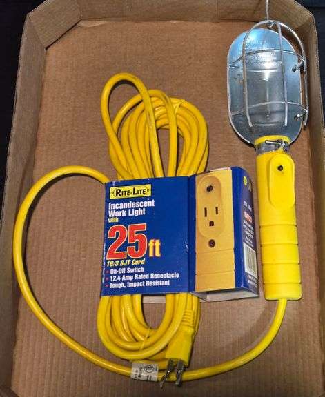25' Incandescent Work Light - Oberman Auctions