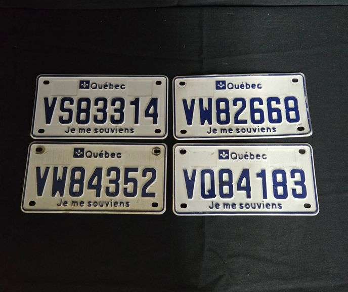 Vintage Quebec License Plates - Oberman Auctions
