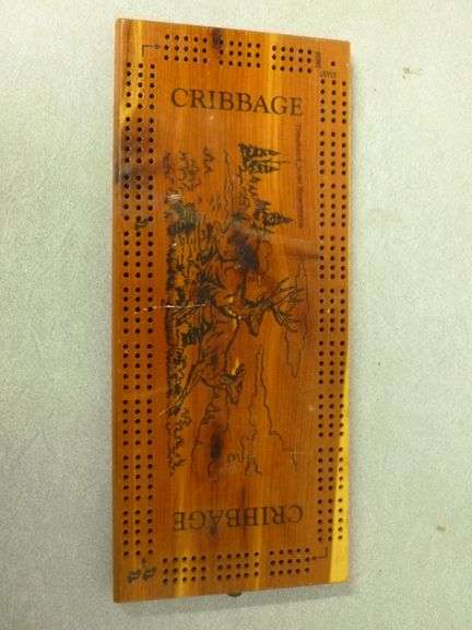 Tomahawk Scout Reservation Cedar Cribbage Board With Pegs - Oberman ...