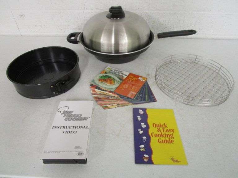 Turbo Cooker w/Manual, Recipes & Video Tape - Oberman Auctions