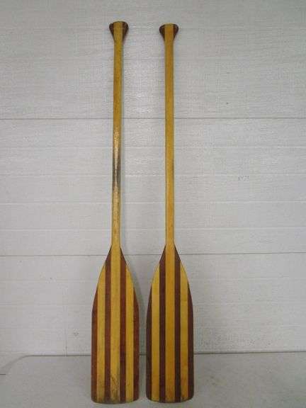 Pair of 60" Wood Oars - Oberman Auctions