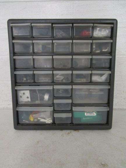 Plastic 27 Drawer Bench Top Hardware Organizer - Oberman Auctions