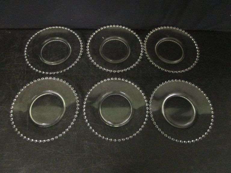 6 - Candlewick 9" Luncheon Plates - Oberman Auctions