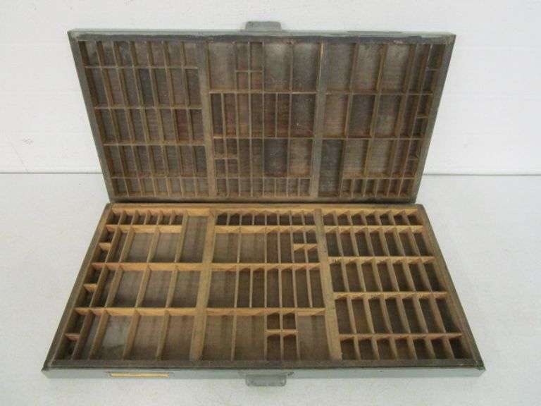 2 - Printers Type Trays - Oberman Auctions