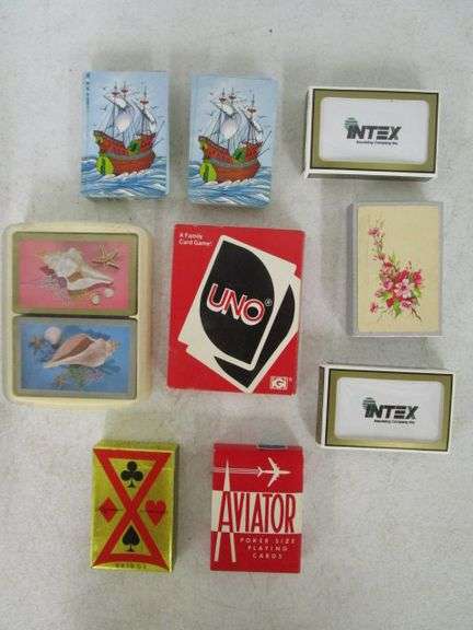 9 - Decks Of Playing Cards & an Uno Game - Oberman Auctions
