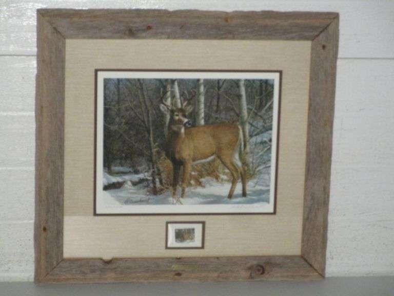 "November Whitetail Deer" Limited Edition Framed Print - Signed Richard ...