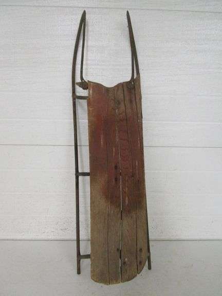 Early Steel Runner Snow Sled - Oberman Auctions