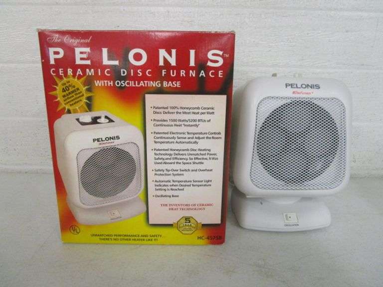 Pelonis 1500 Watt Ceramic Disc Space Heater w/Box - Oberman Auctions