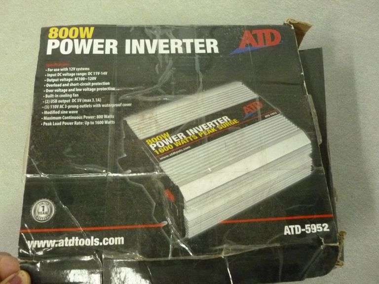 ATD 800W Power Inverter Model ATD-5952 - Oberman Auctions