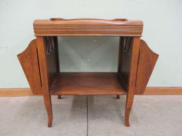 1920's End Table w/Magazine Ends - Oberman Auctions
