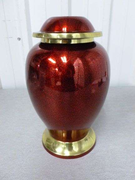 Large New Collectible Cast Aluminum Engravable Urn - 11" H - Oberman ...
