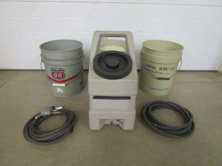 Sears Sandblaster w/3 - Almost Full 5 Gallon Pails Of Silica Sand ...