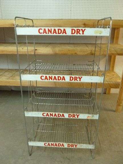Vintage Canada Dry Steel Store Display Shelf - Oberman Auctions