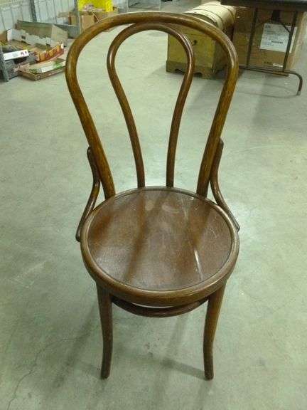 Vintage Wooden Parlor Chair - Oberman Auctions