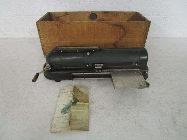 Todd Protectograph Check Writer w/Original Wood Dovetailed Crate ...