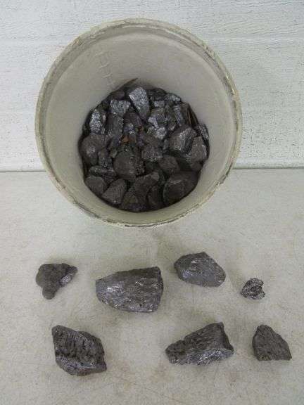 2 Gallon Pail 1/3 Full of Anthracite (Hard Coal) - Oberman Auctions