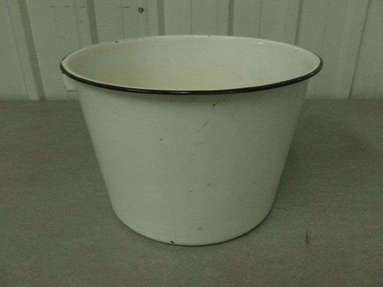 Vintage Porcelain Planter Bucket - Oberman Auctions