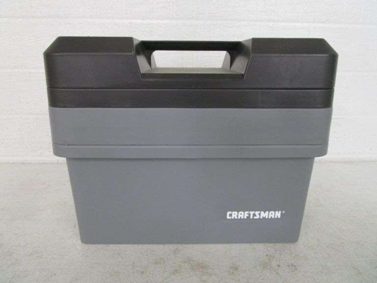 Craftsman 2 Tray Poly Tool Box - Looks New - Oberman Auctions
