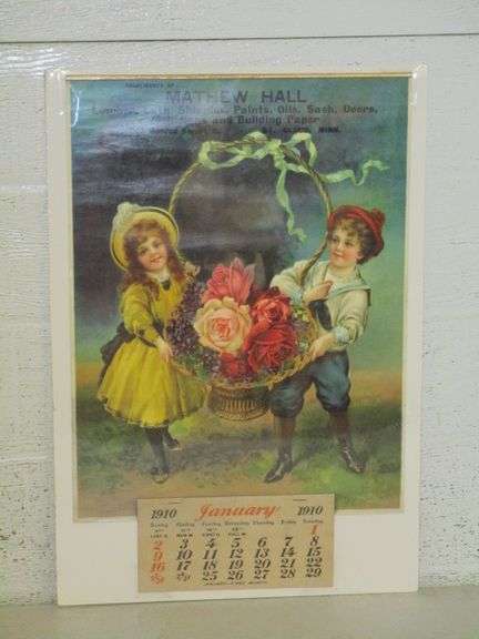 1910 Mathew Hall Lumber St. Cloud Pictorial Calendar - 18.25" x 11.75 ...