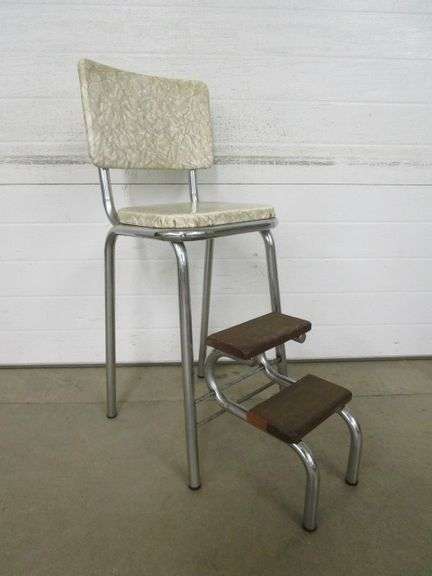 1950's Chrome Leg Step Stool - Oberman Auctions
