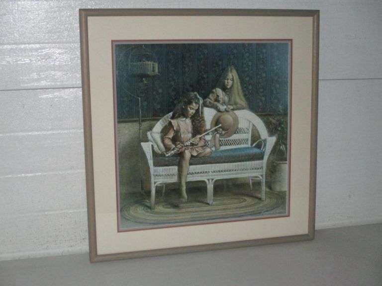 Limited Edition "Young Flutist" Framed Print - Signed Robert A. Olson ...