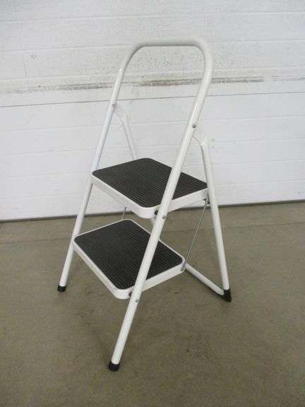 White Steel 2 Ft. Step Ladder - Oberman Auctions
