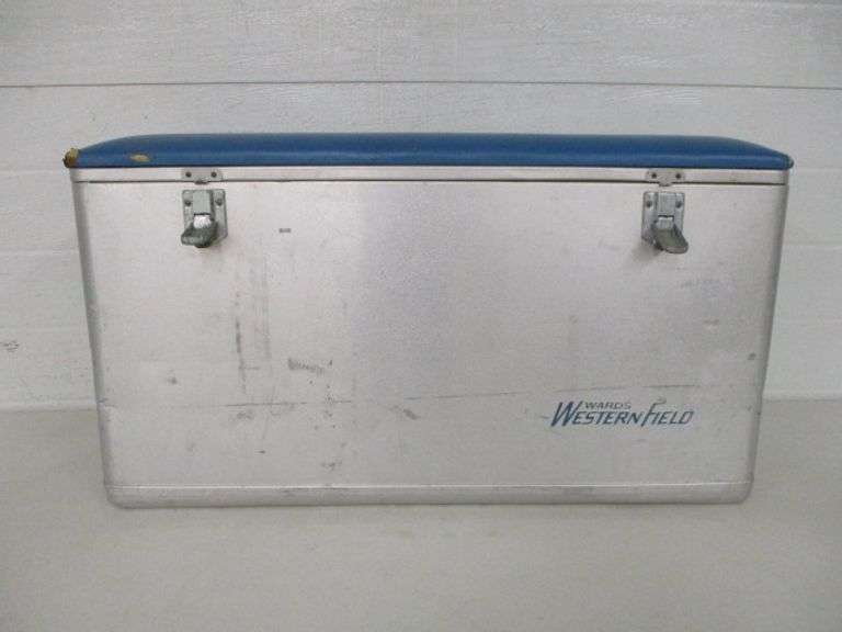 Wards Westernfield Aluminum Cooler - Oberman Auctions