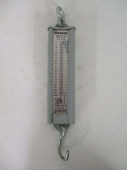 Hanson 100 Lb. Spring Scale - Oberman Auctions