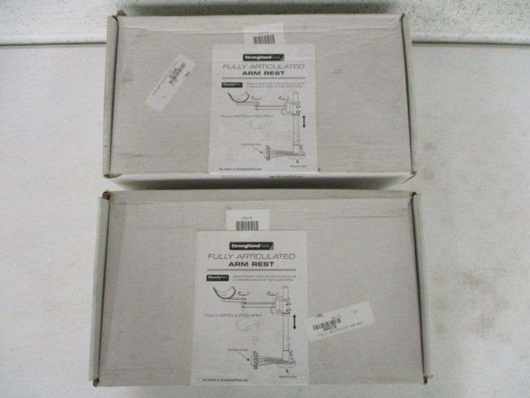 2 - Strong Hand Fully Articulated Arm Rests - New - Oberman Auctions