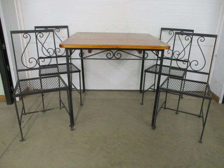 5 Pc. Wrought Iron Dinette Set - Oberman Auctions