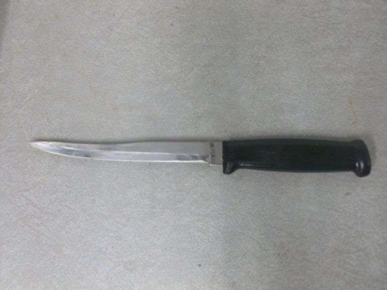 Large Cast Metal Handled Fish Fillet Knife - 11" L - Oberman Auctions