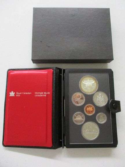 1982 Royal Canadian Mint Proof Set w/Silver Dollar - Oberman Auctions