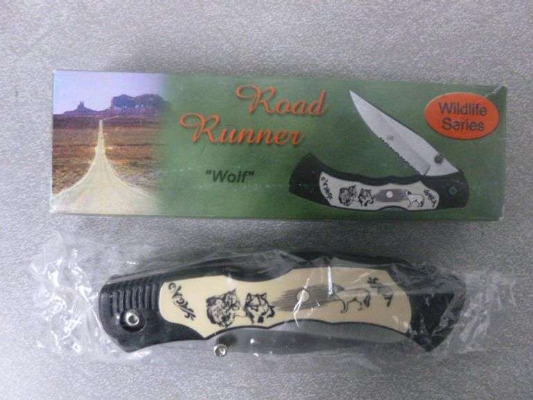Large - New Road Runner - Wildlife Series Pocket Knife - Oberman Auctions