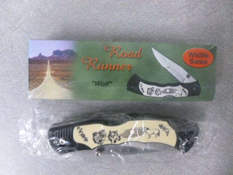 Large - New Road Runner - Wildlife Series Pocket Knife - Oberman Auctions