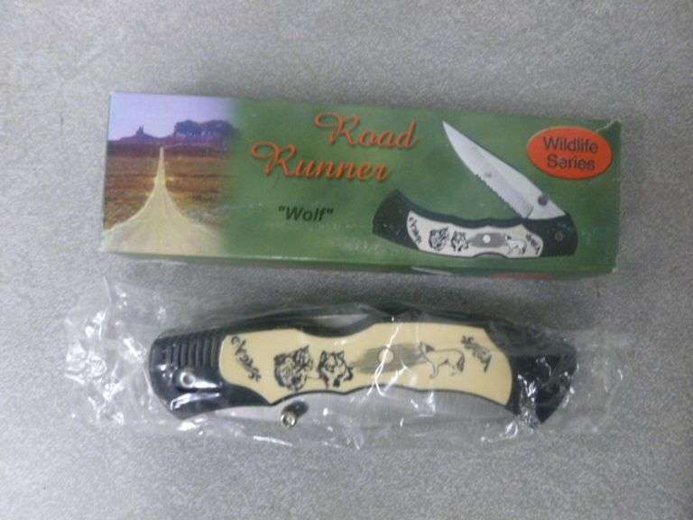 Large - New Road Runner - Wildlife Series Pocket Knife - Oberman Auctions