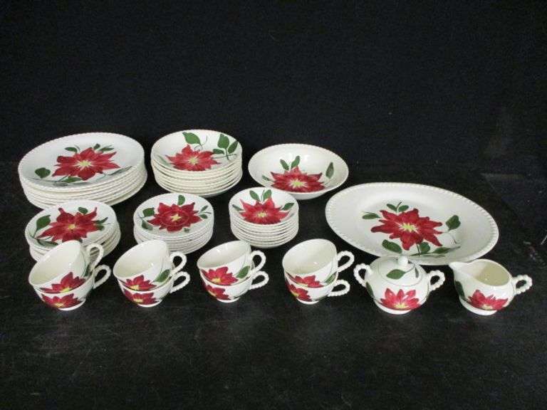 52 Pcs. of Blue Ridge Southern Pottery "Dahlia" Dinnerware - Oberman ...
