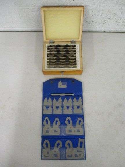 25 Pc. Radius Gage Set & a 18 Pc. Wavy Parallel Set - .5" to 1.5 ...