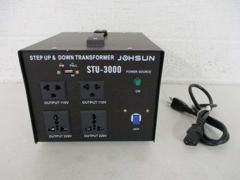 Johsun STU-3000 Step Up & Down Transformer Converter - Oberman Auctions