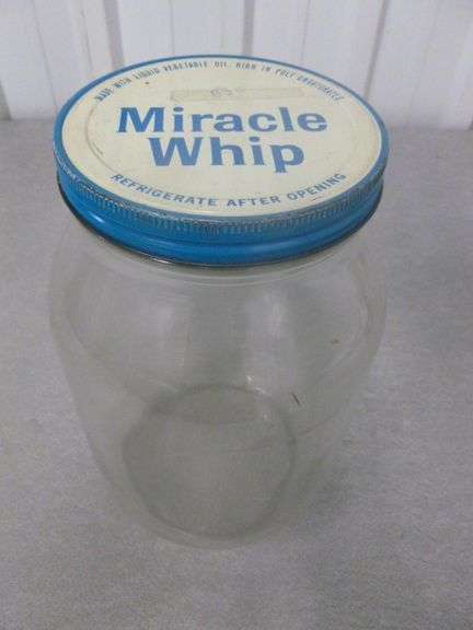 Large Vintage Miracle Whip - 1 Gallon Glass Jar - Oberman Auctions
