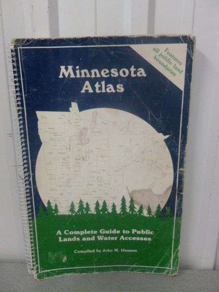 Large 1990 Minnesota Complete Guide to Public Lands and Water Atlas ...