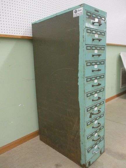Steel 10 Drawer File Cabinet - Oberman Auctions