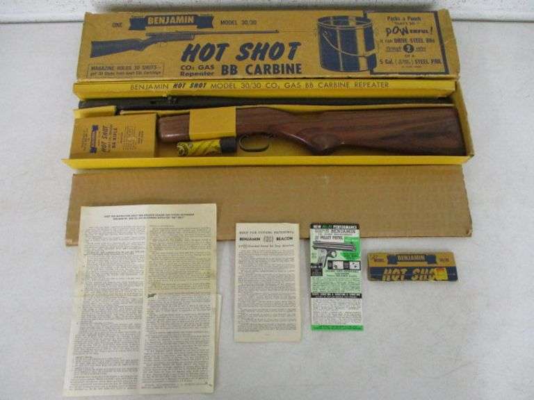 Mid 1960's Benjamin Model 30/30 Hot Shot CO2 BB Carbine Rifle w/Box ...