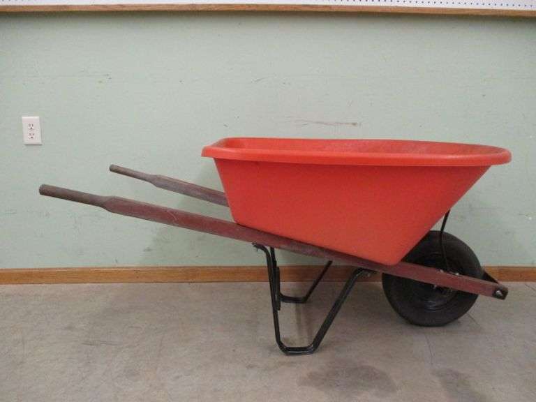 Poly Tray Wheelbarrow w/Soft Wheel - Oberman Auctions