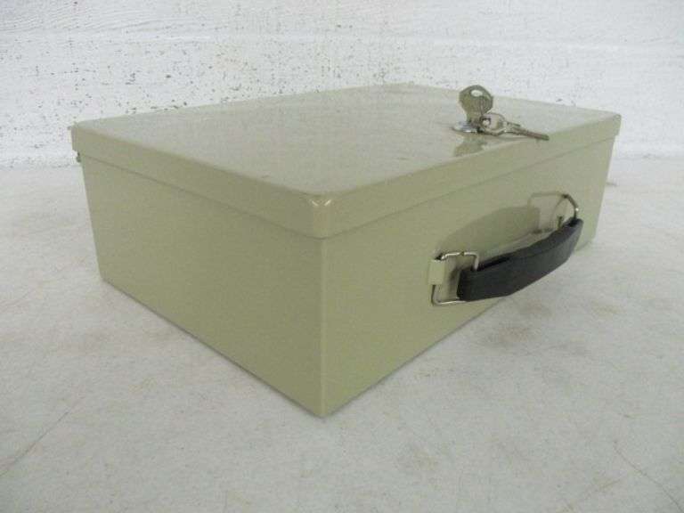Steel Lock Box w/Keys - Oberman Auctions