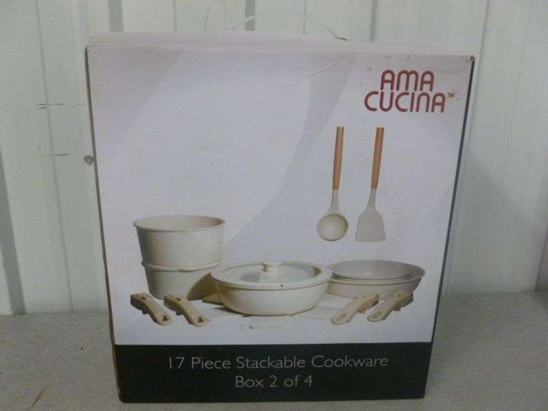 New Ama Cucina 10.2" Frying Pan With Lid - Oberman Auctions
