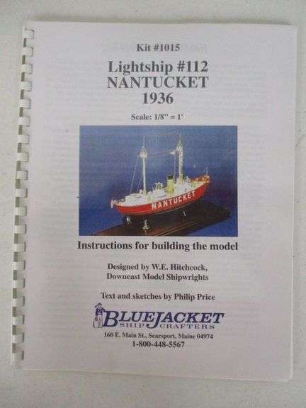 1/8 Scale Nantucket Lightship LV 112 Model In Oak & Lexan Case w ...