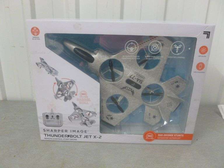 New Sharper Image - Thunderbolt Jet X-2 Remote Control Stunt Drone ...