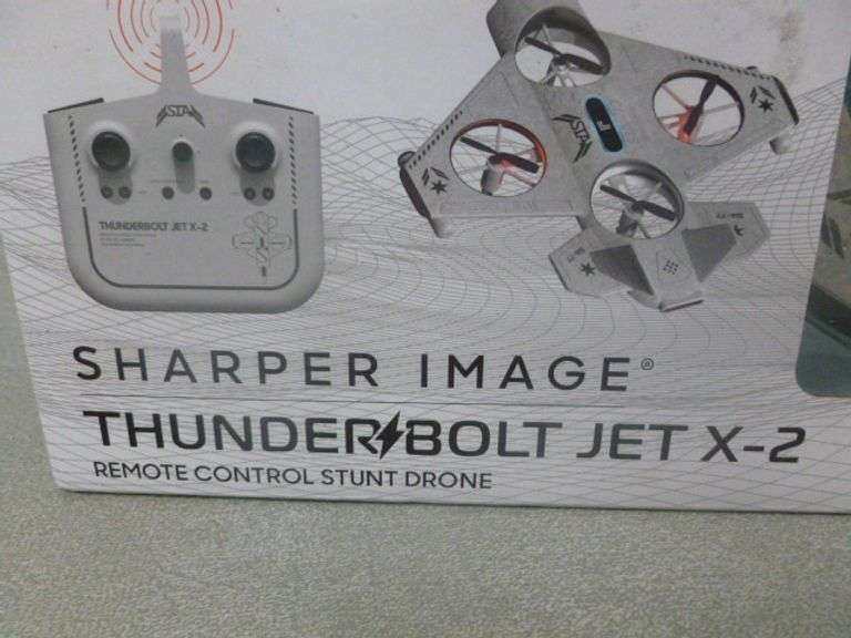 New Sharper Image - Thunderbolt Jet X-2 Remote Control Stunt Drone ...