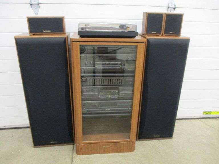 Technics 5 Component Stereo System w/Pioneer Turntable, Speakers, Koss ...