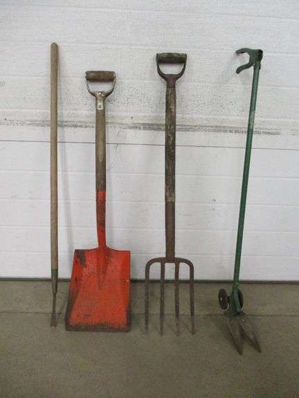Square Handle Shovel, Garden Fork, Grass Clipper, Dandelion Picker ...